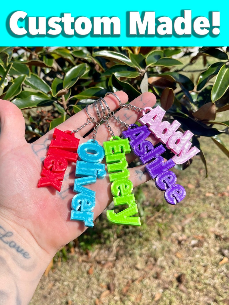 Unique 3D Keychain With Personalized Name Customized Keyring - Etsy