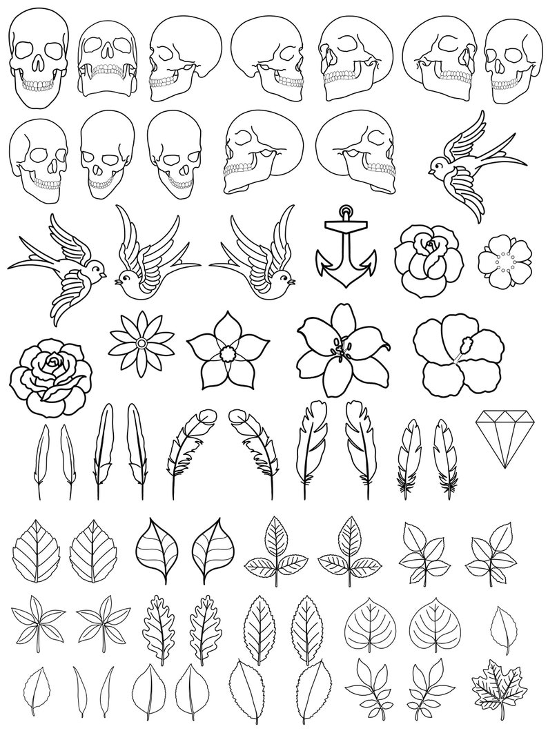 Versatile Tattoo Style SVG File Bundle for Cricut, 3D Printing and ...