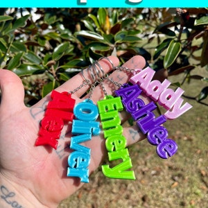 Unique 3D Keychain With Personalized Name | Customized Keyring for Bags ...
