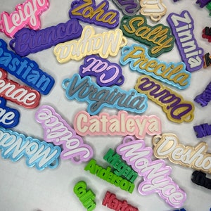 Custom Name Keychains - Personalized 3D Printed Keyring for School and ...