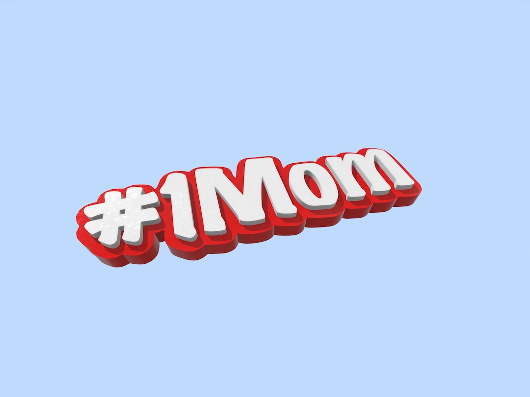 Number 1 Mom Magnet STL File for 3-D Printing - Etsy
