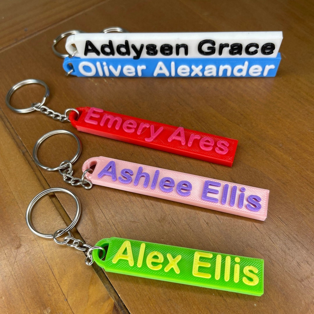 3D Printed Custom Name Keychain: Personalized Party Favor - Etsy