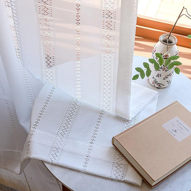 Vintage Sheer Drapery - Etsy