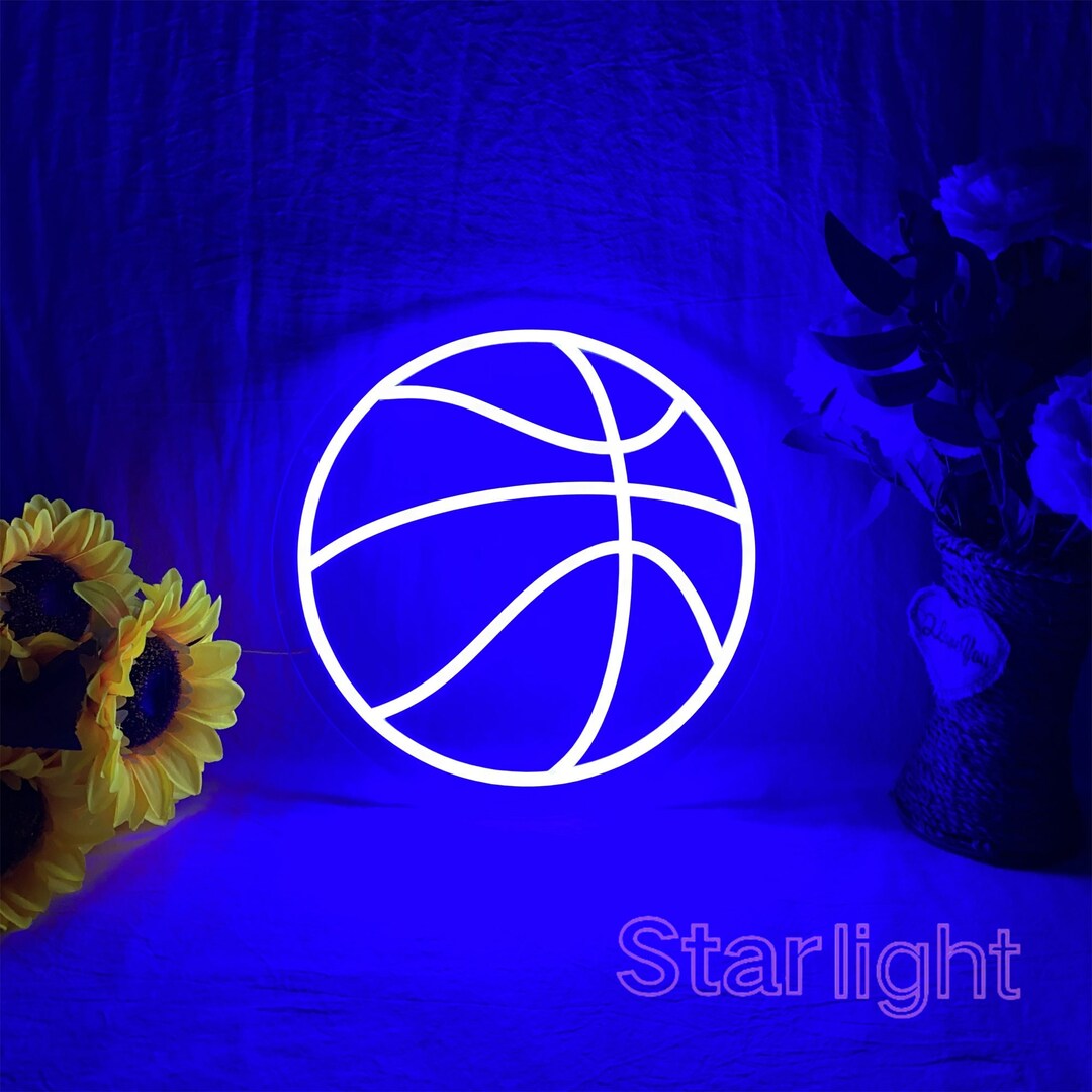 Basketball Ball Neon Sign, Basketball Player Lover Sign, Teenagers Kid ...