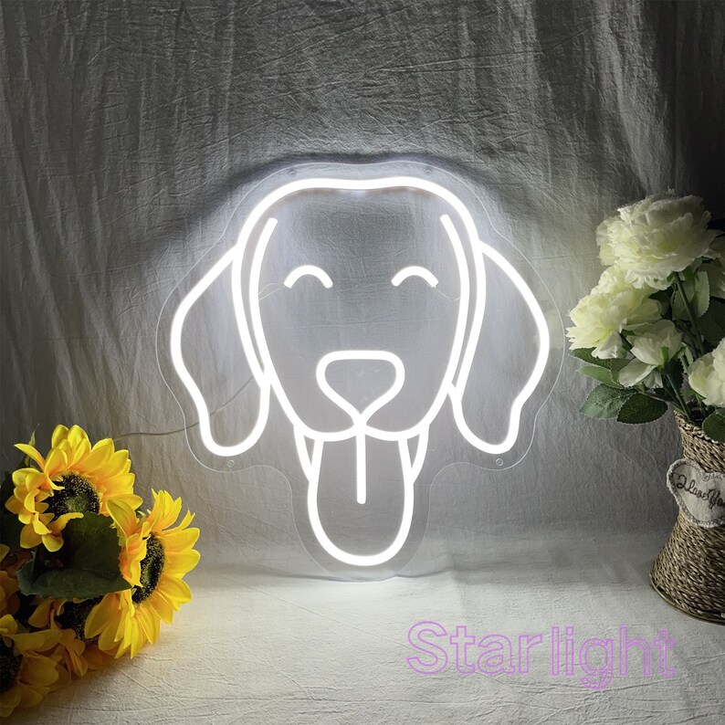 Labrador Retriever Led Neon Sign, Cute Dog Neon Light, Custom Pets Neon ...