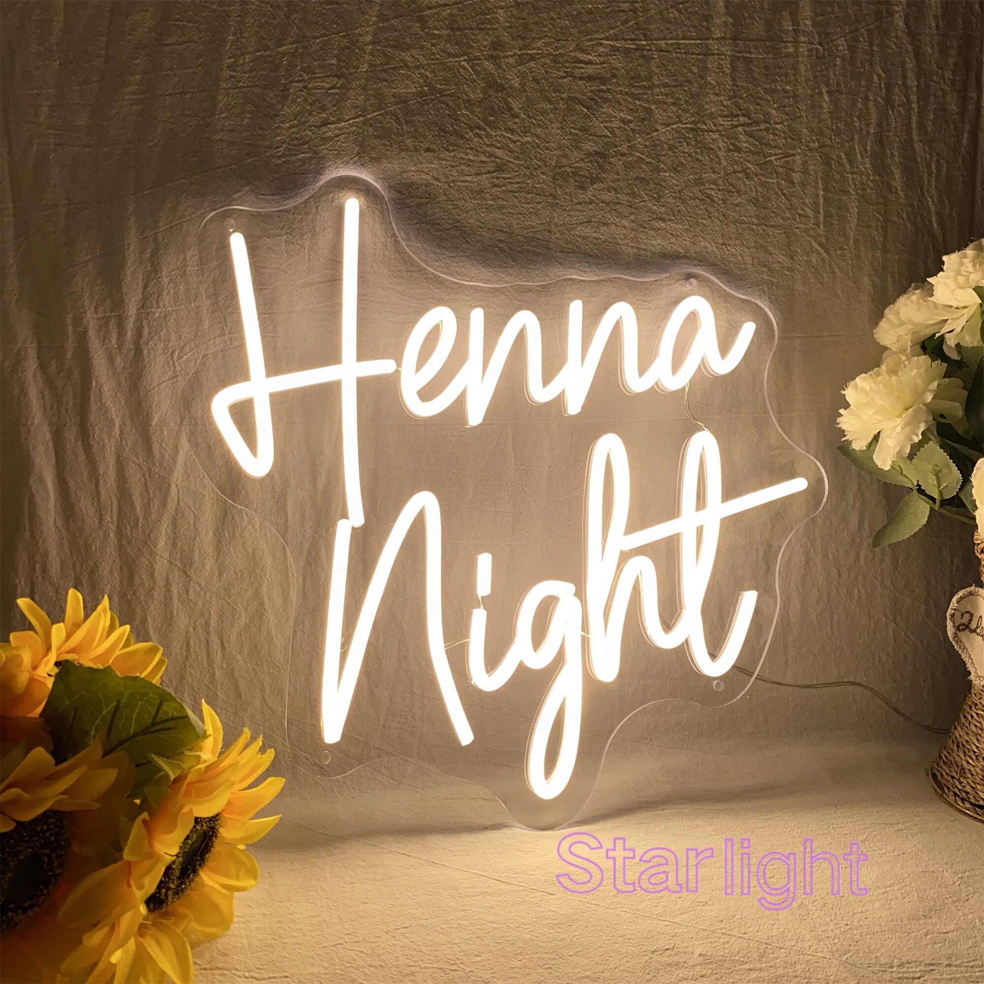 Henna Night Neon Sign, Wedding Neon Sign, Neon Lights Bridal Shower ...