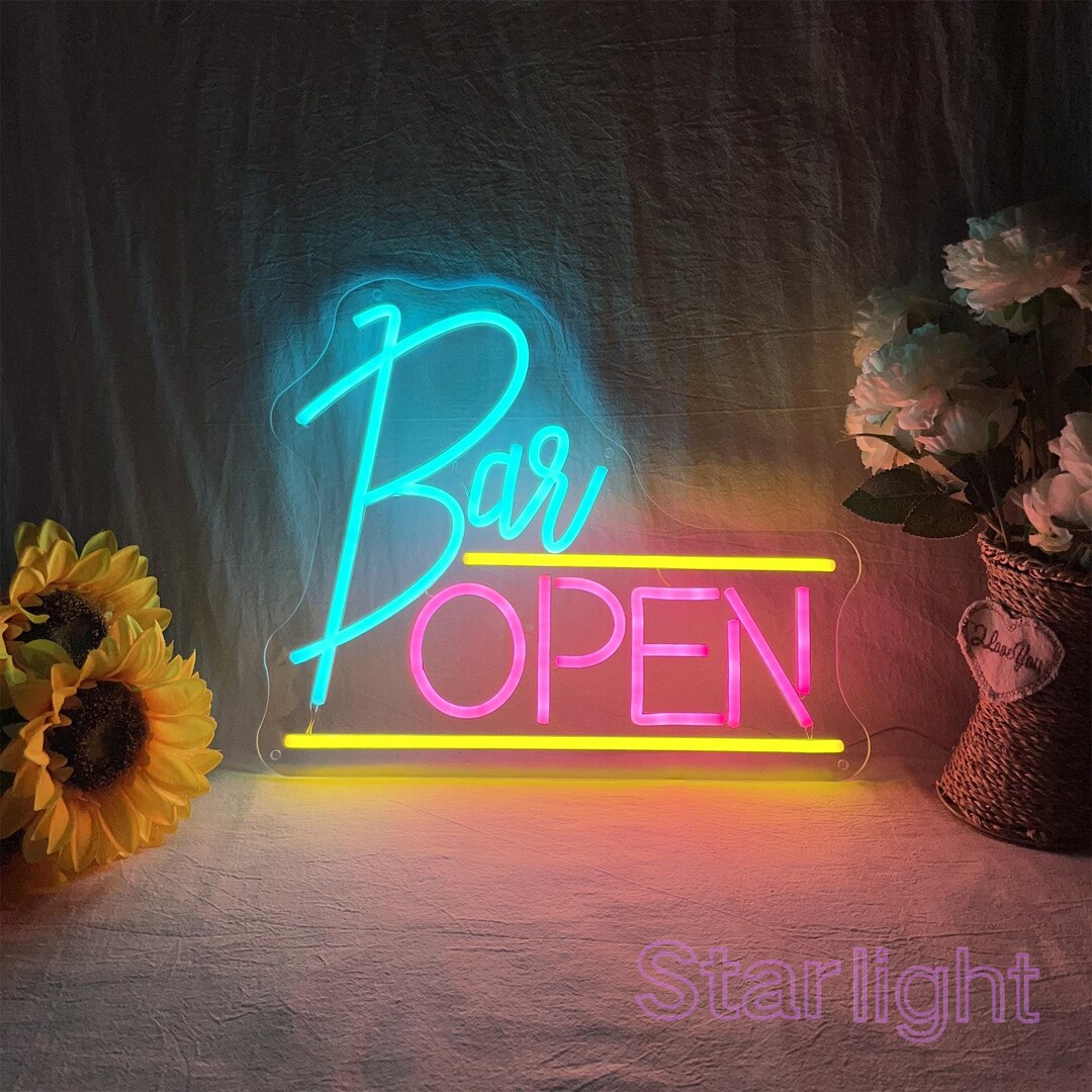 Bar Open Neon Sign, Custom Open Led Sign, Open Neon Sign for Business ...