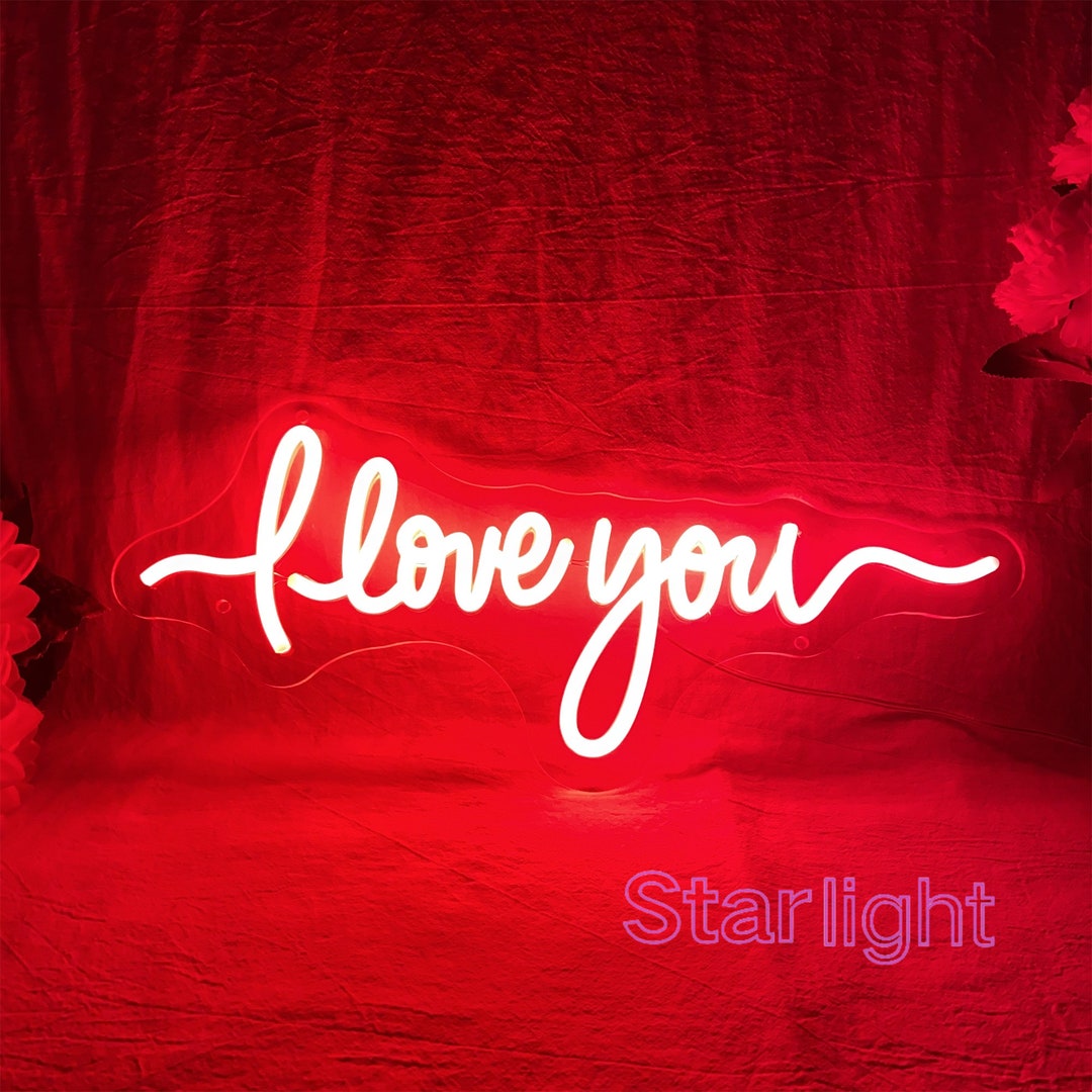 I Love You LED Neon Sign, Wedding Decor, Wedding Neon Sign, Engagement ...