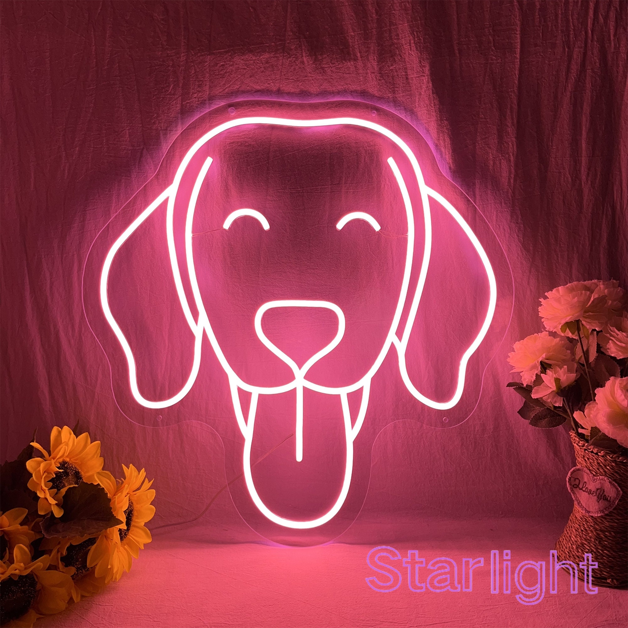 Labrador Retriever Led Neon Sign, Cute Dog Neon Light, Custom Pets Neon ...