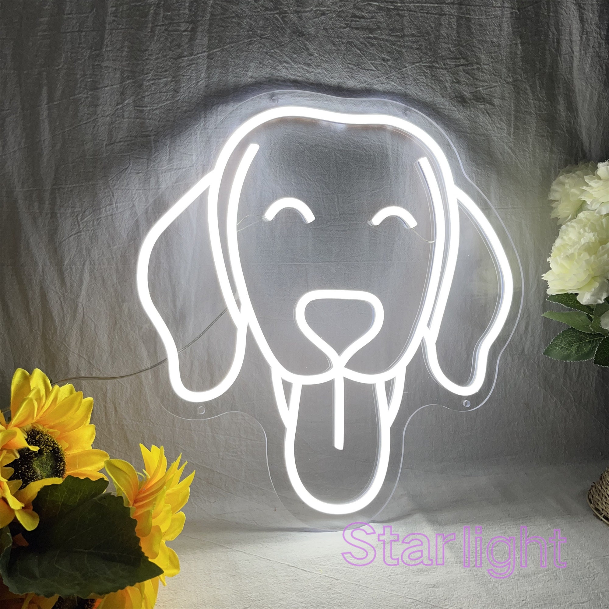 Labrador Retriever Led Neon Sign, Cute Dog Neon Light, Custom Pets Neon ...