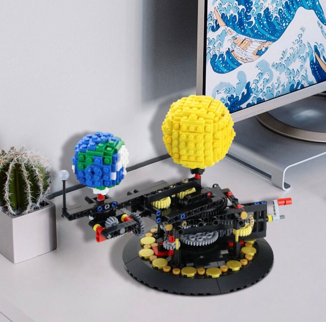 LEGO Earth Moon and Sun Building Blocks Kit Lego Solar System | Etsy