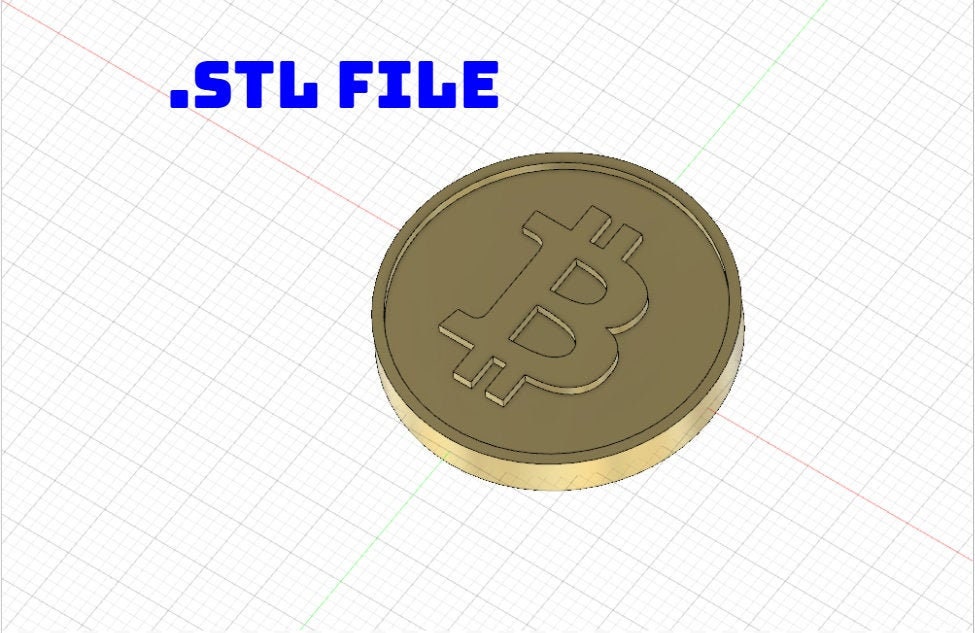 3D Printable .stl File for Mini Bitcoin Coin | Etsy