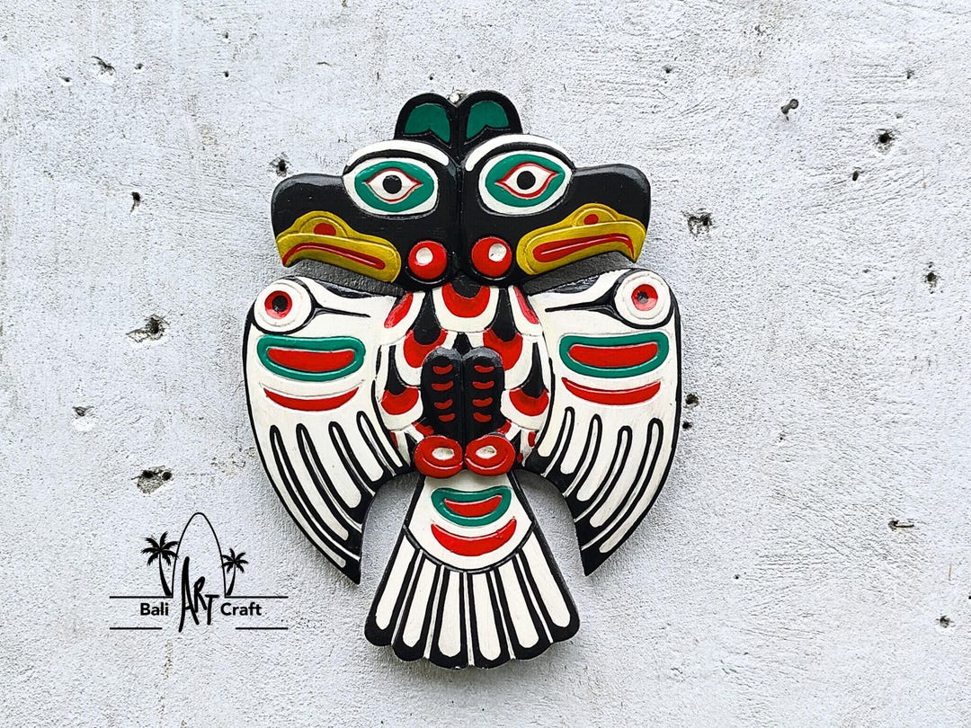 Hand-carved Wooden Thunderbird Wall Art: Boho Tribal Decor, 12" - Etsy