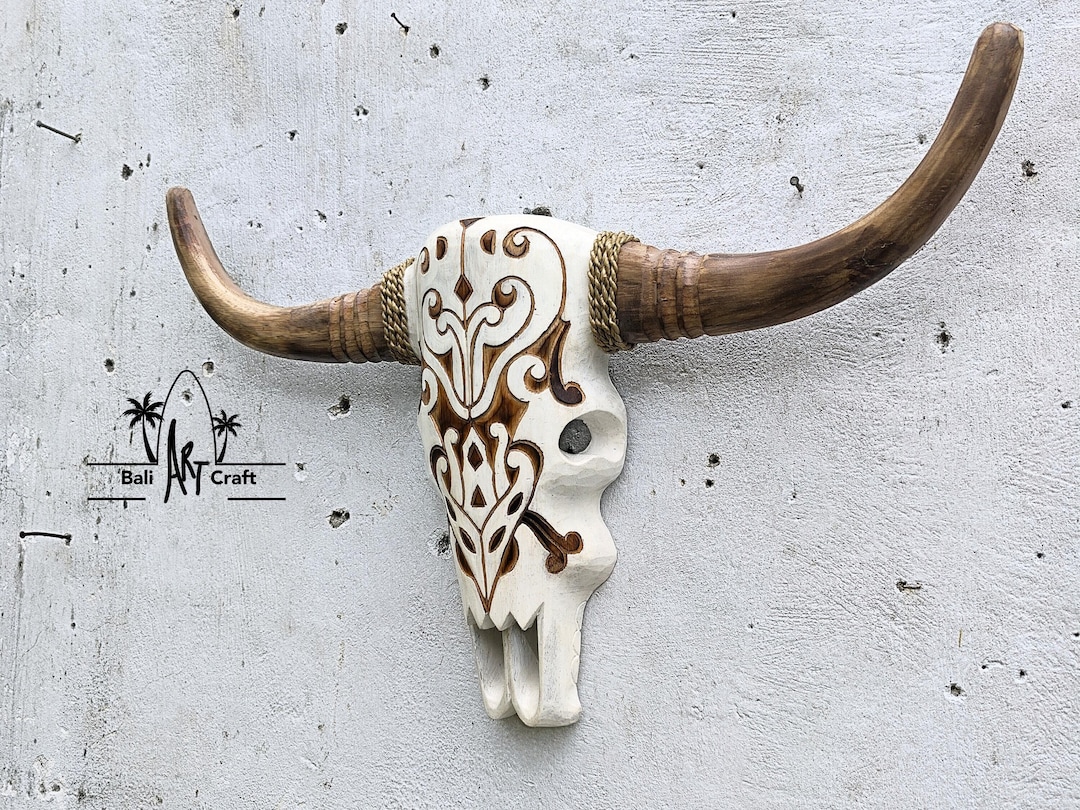 Wooden Carved Longhorn and Molten Glass on Wood - Customs Order for ...