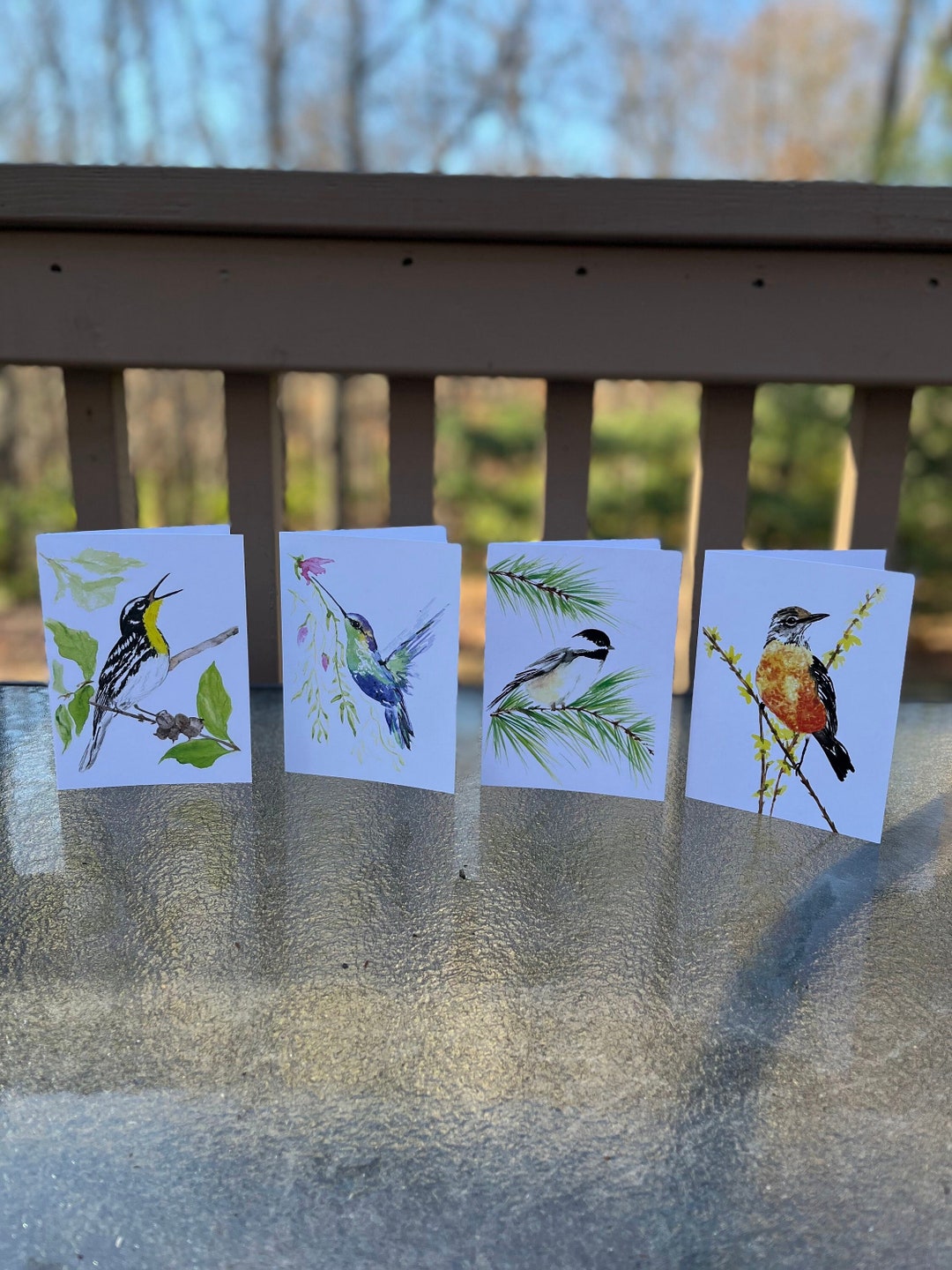 Spring Birds Card Set With Envelopes - Etsy
