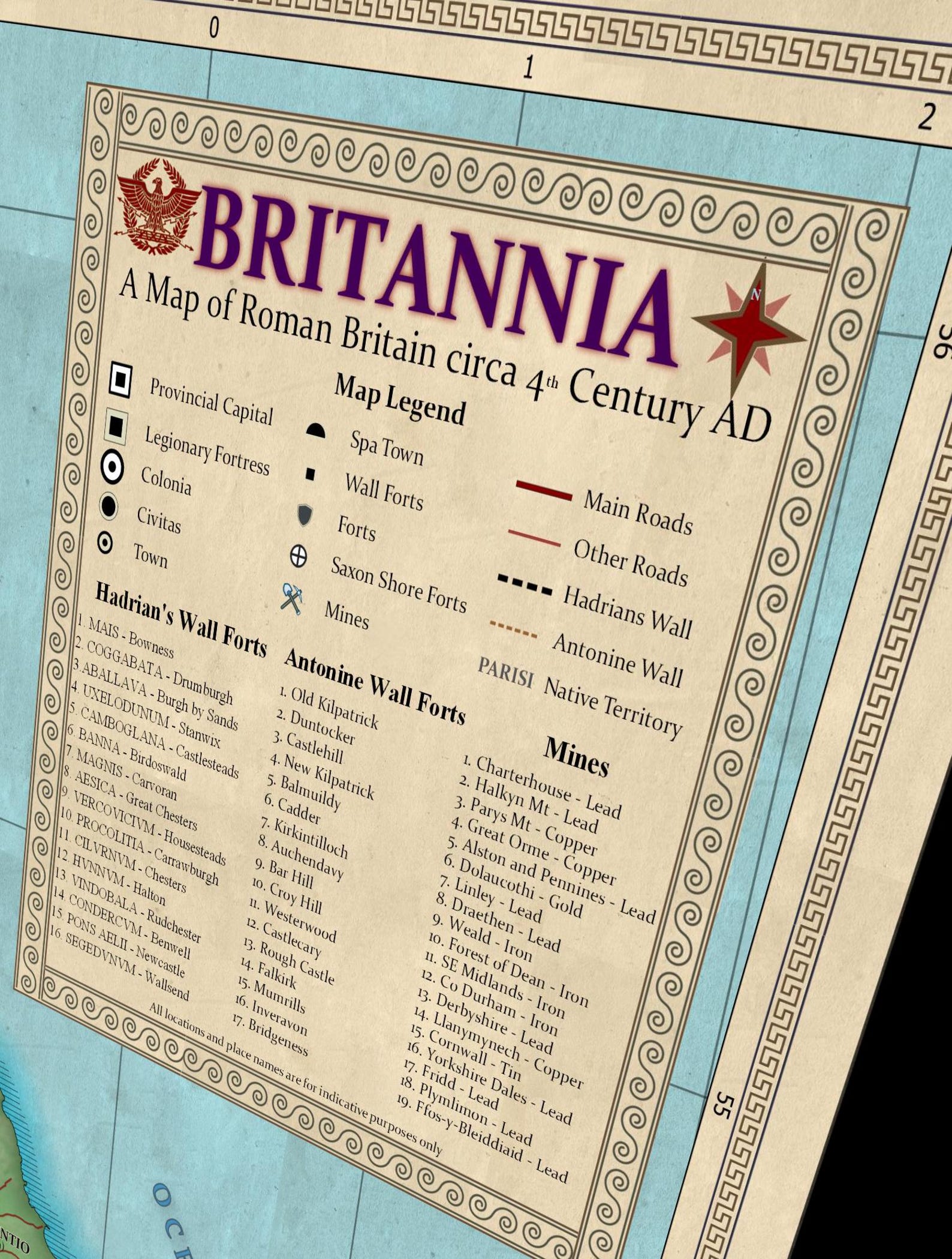 Map of Roman Britain - A2 Print - Etsy