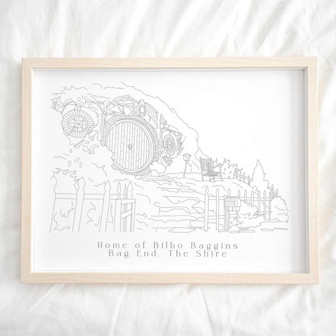 Bilbo Baggins House - Printable Download - the Hobbit - Lord of the ...