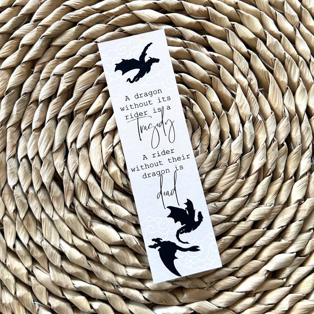Dragons and Riders - Laminated Bookmark - Fourth Wing - Iron Flame ...