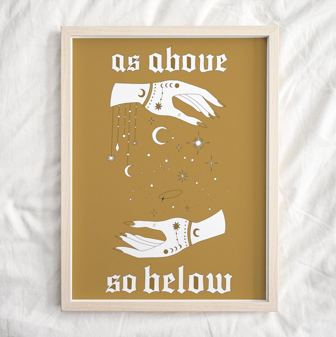 As Above so Below Print - Digital Print - Boho - Spirituality - Wiccan ...