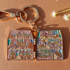 Cocobelly Dollhouse Hinged Enamel Keychain - New Edition - Etsy