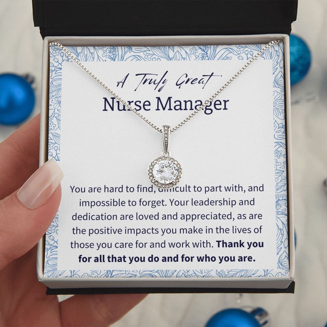 Nurse Manager Gift, Nurse Manager Necklace, Retiring Nurse Manager Gift ...