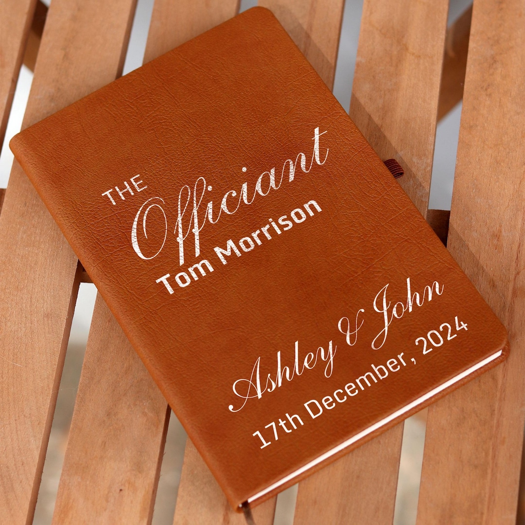 Wedding Officiant Notebook Gifts, Wedding Pastor Gifts, Officiant Gifts ...
