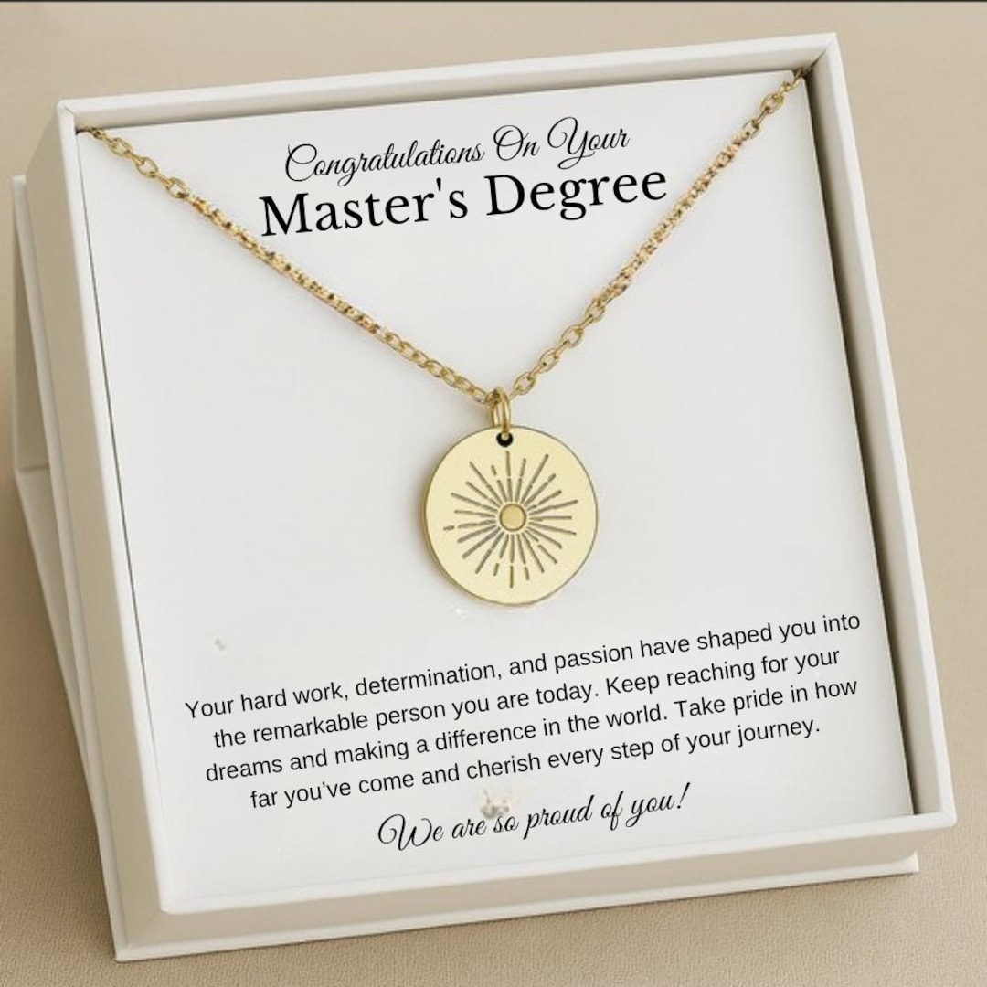 Master Degree Necklace, MBA Graduation Gift, MA Gift Ideas, Masters ...