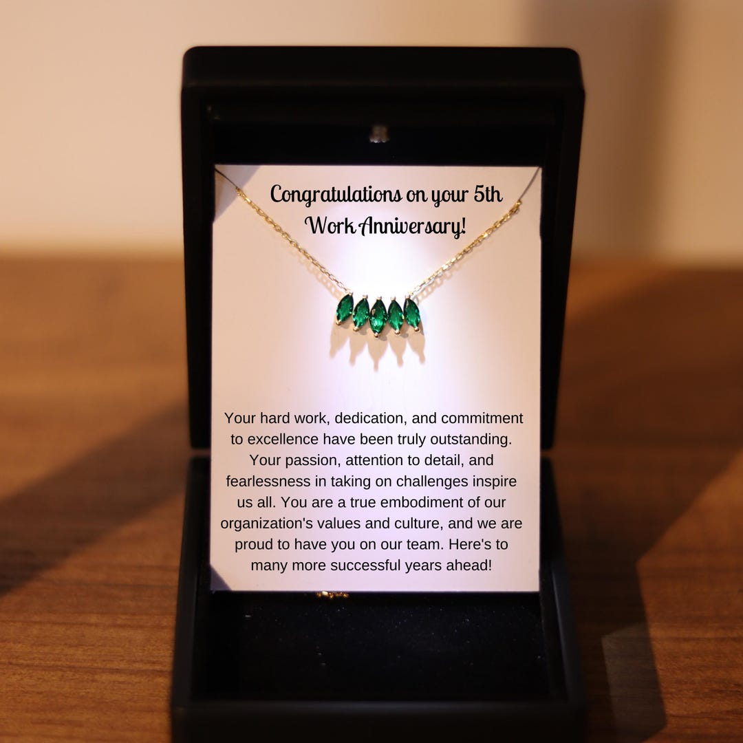 Personalized 5 Year Work Anniversary Gift, 5th Year Work Anniversary ...