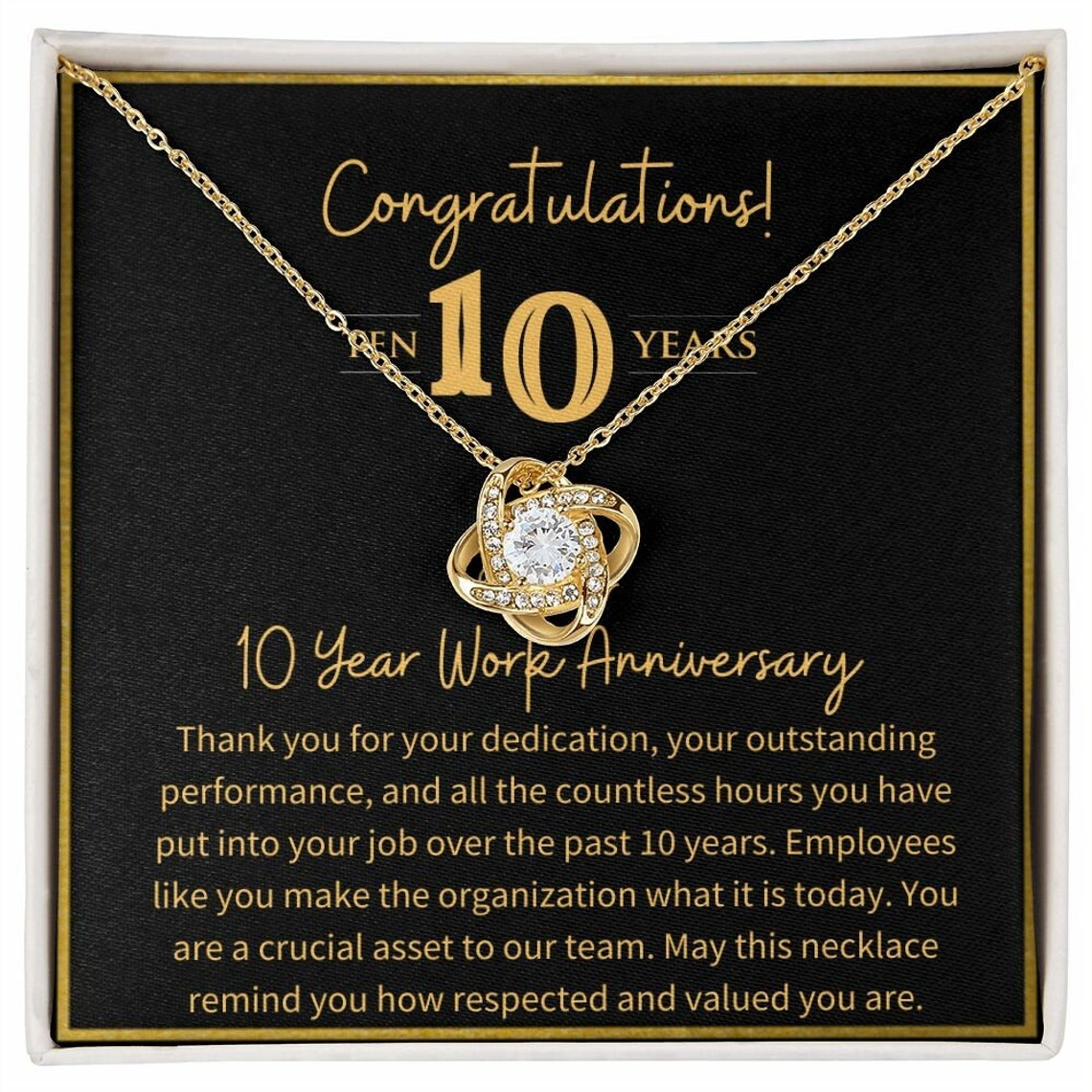 10th Work Anniversary 10 Year Job Anniversary Gift 10 Years - Etsy
