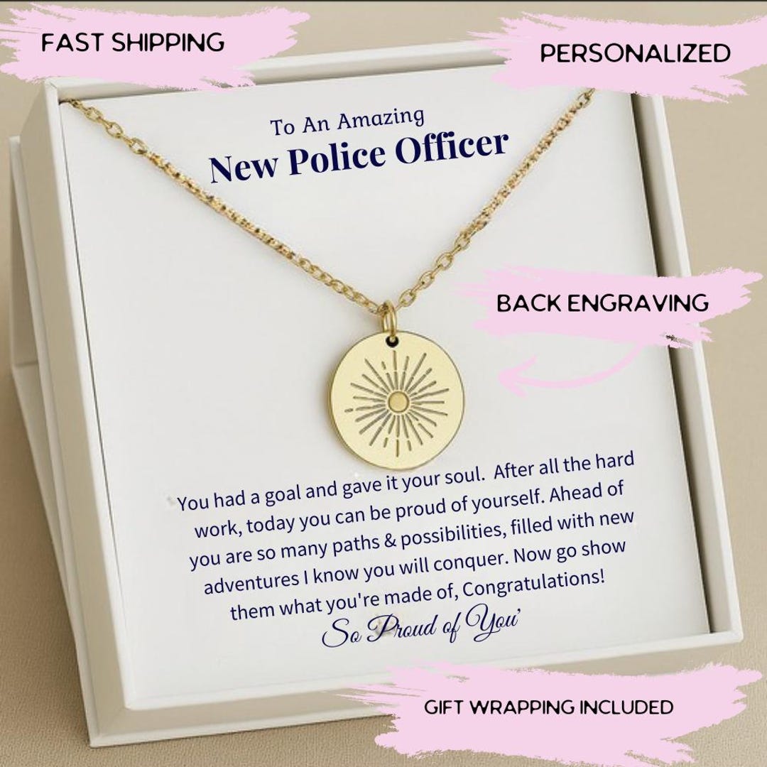 Personalized Police Academy Graduation Necklace, Police Women Gift ...