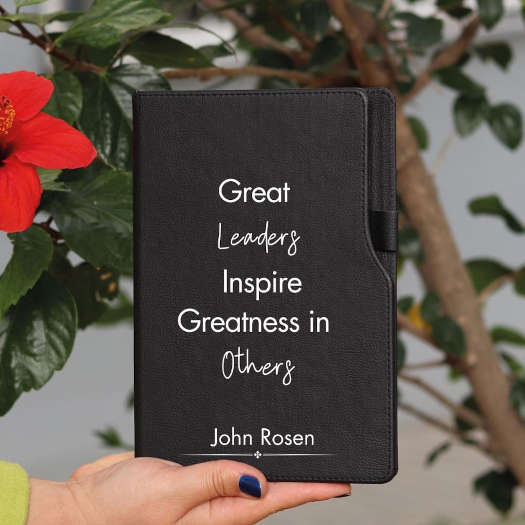 Leader Black Journal, Personalized Leadership Gift, Boss Thank You Gift ...