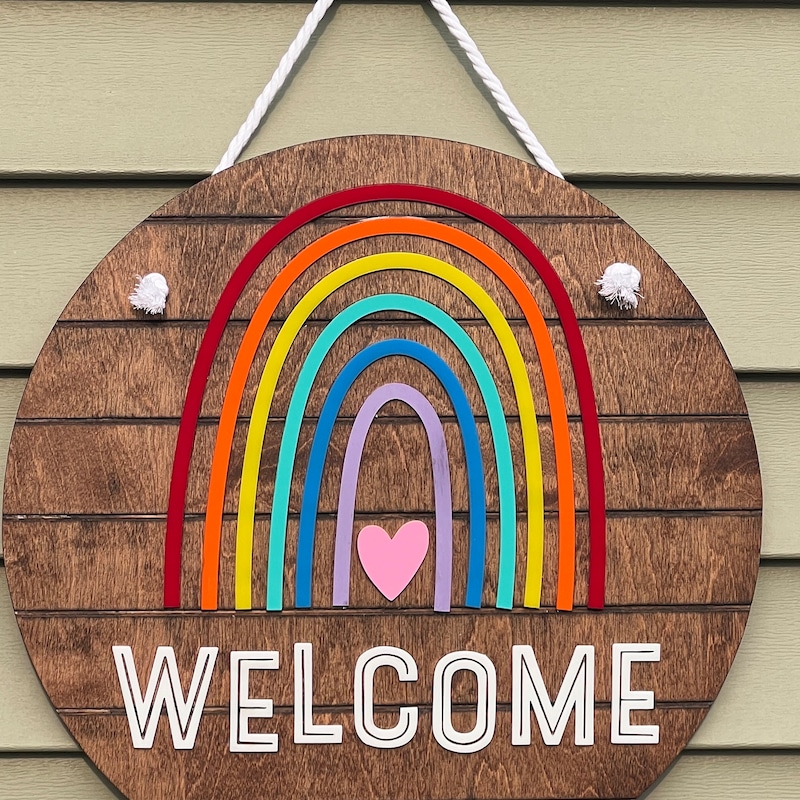 Rainbow Welcome - Etsy
