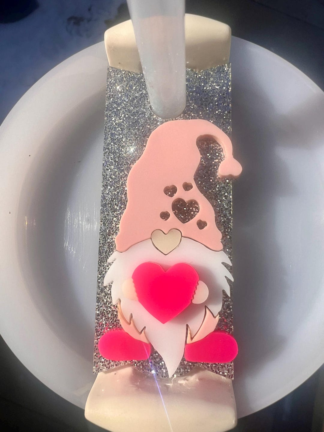 Valentine Gnome Stanley Topper: Acrylic Stanley Plate - Etsy