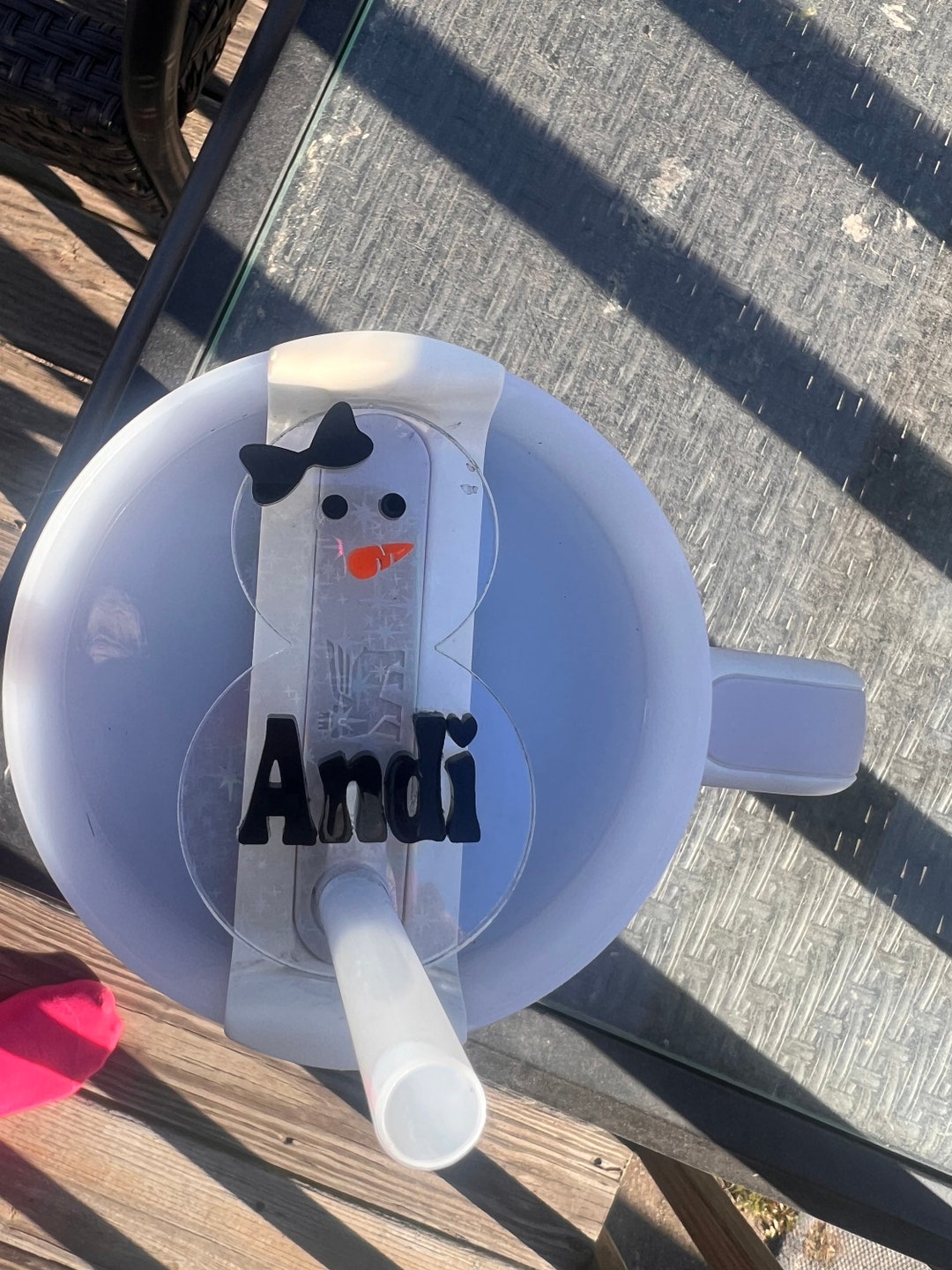 Snowman Stanley or Yeti Cup Topper - Festive Decor, Stanley Plate ...