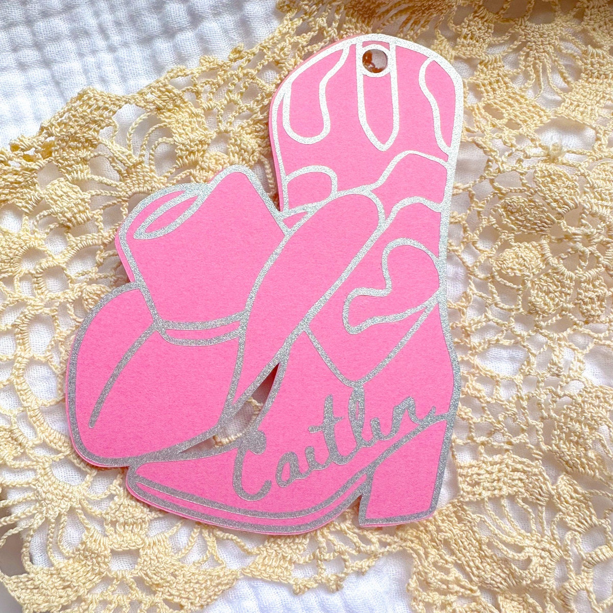 Cowboy Boot Hat Name Tag, Bachelorette Gift Tag, Last Rodeo, Disco ...