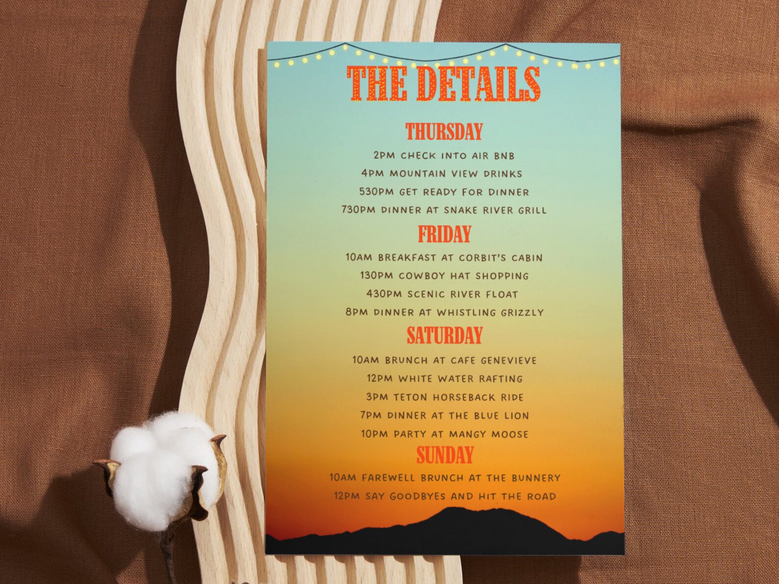 Jackson Hole Bachelorette Itinerary, Wyoming Bach Party Invitation ...