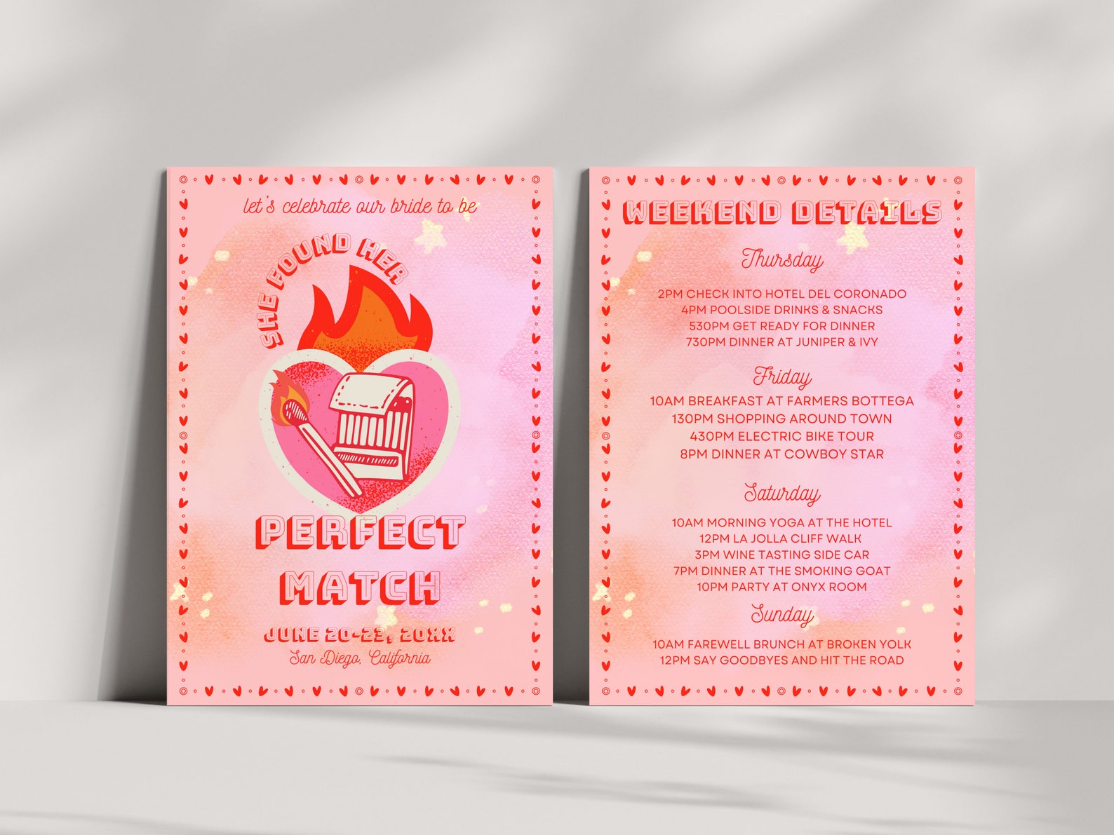 She Found Her Perfect Match | Bachelorette Party Invitation Template ...