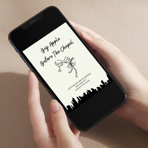 Big Apple Before the Chapel Bachelorette Itinerary Invitation Template ...