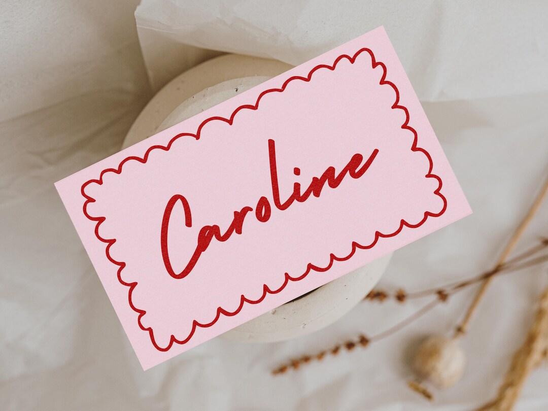 Place Card Template, Place Card for Dinner Party, Bridal Shower Place ...
