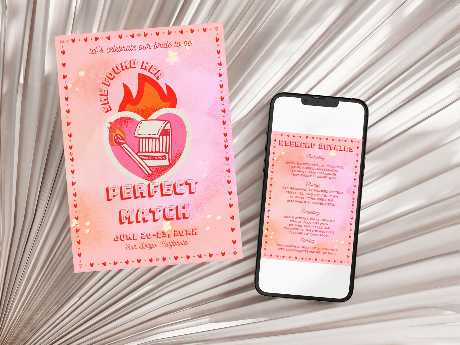 She Found Her Perfect Match Bachelorette Party Invitation Template ...