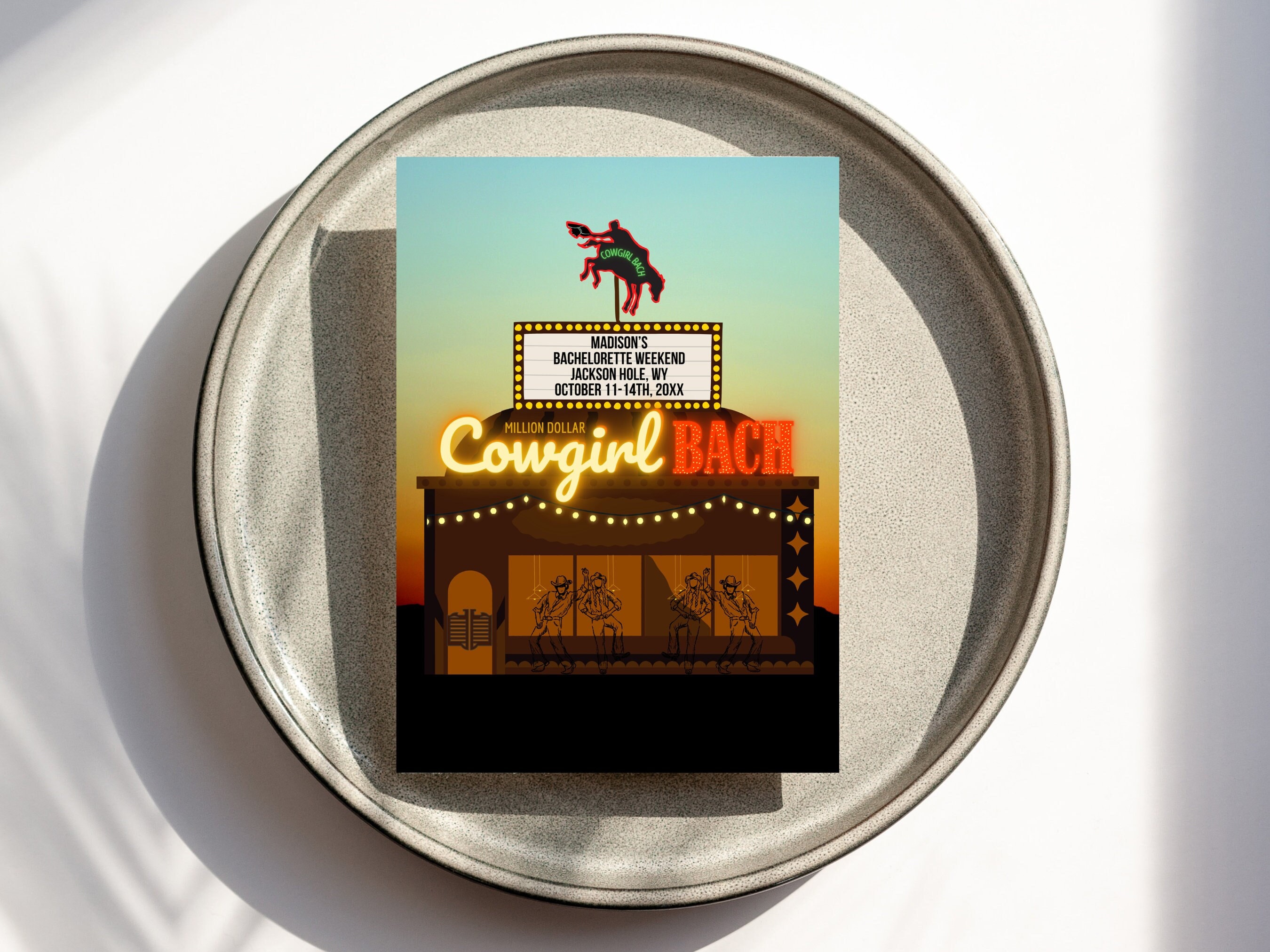 Jackson Hole Bachelorette Itinerary, Wyoming Bach Party Invitation ...