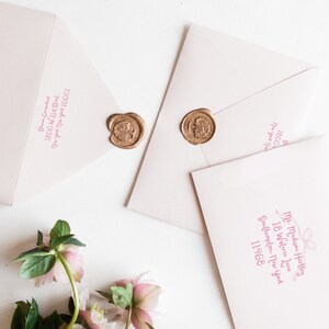 Pink Bow Address Envelope Labels | Envelope Address Template Printing ...