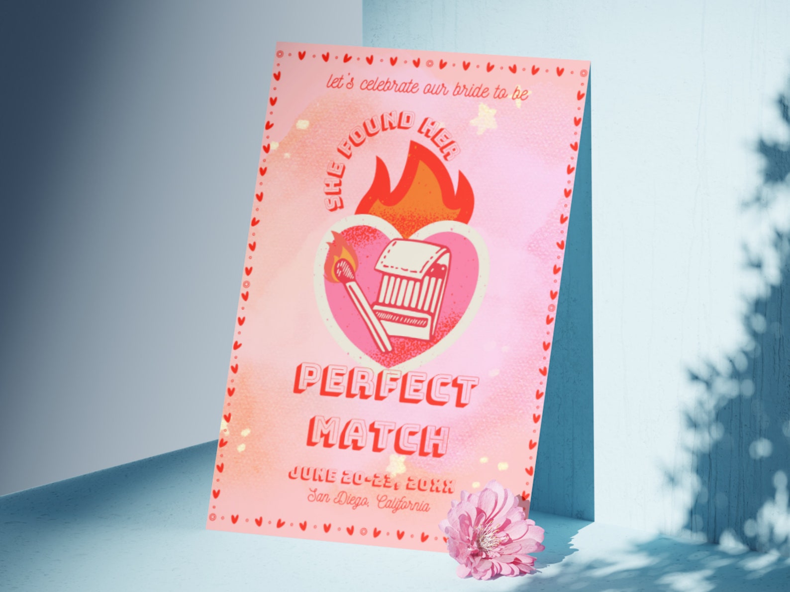 She Found Her Perfect Match Bachelorette Party Invitation Template ...