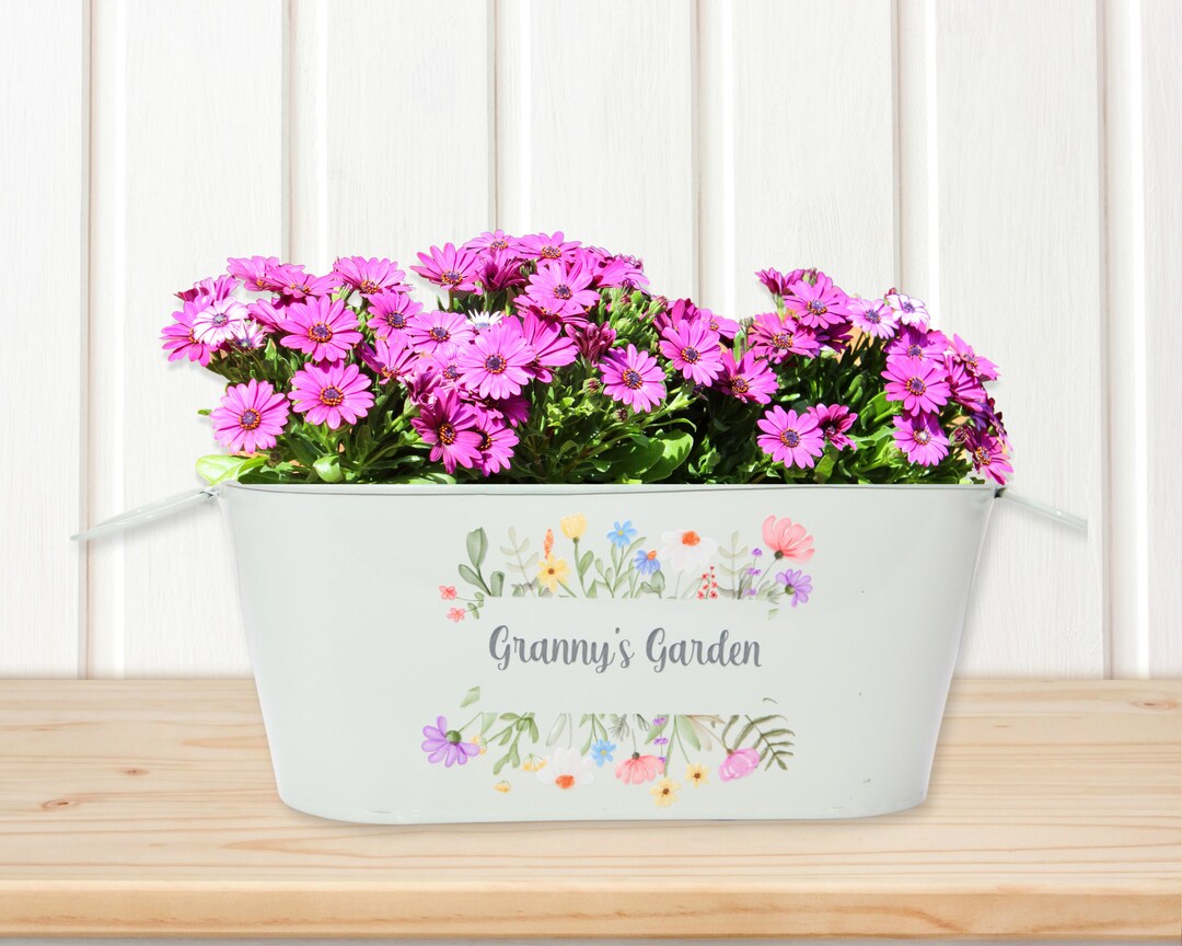 Personalised Birthday Planter, Gift for Birthday, Personalised Plant ...