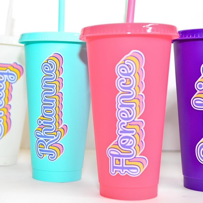 Personalized Party Cold Cups: Girls Birthday Favors - Etsy