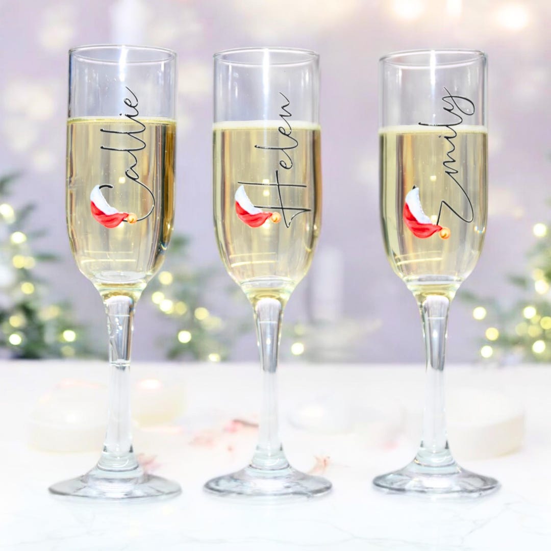 Personalised Christmas Glasses, Christmas Prosecco Glass, Champagne ...