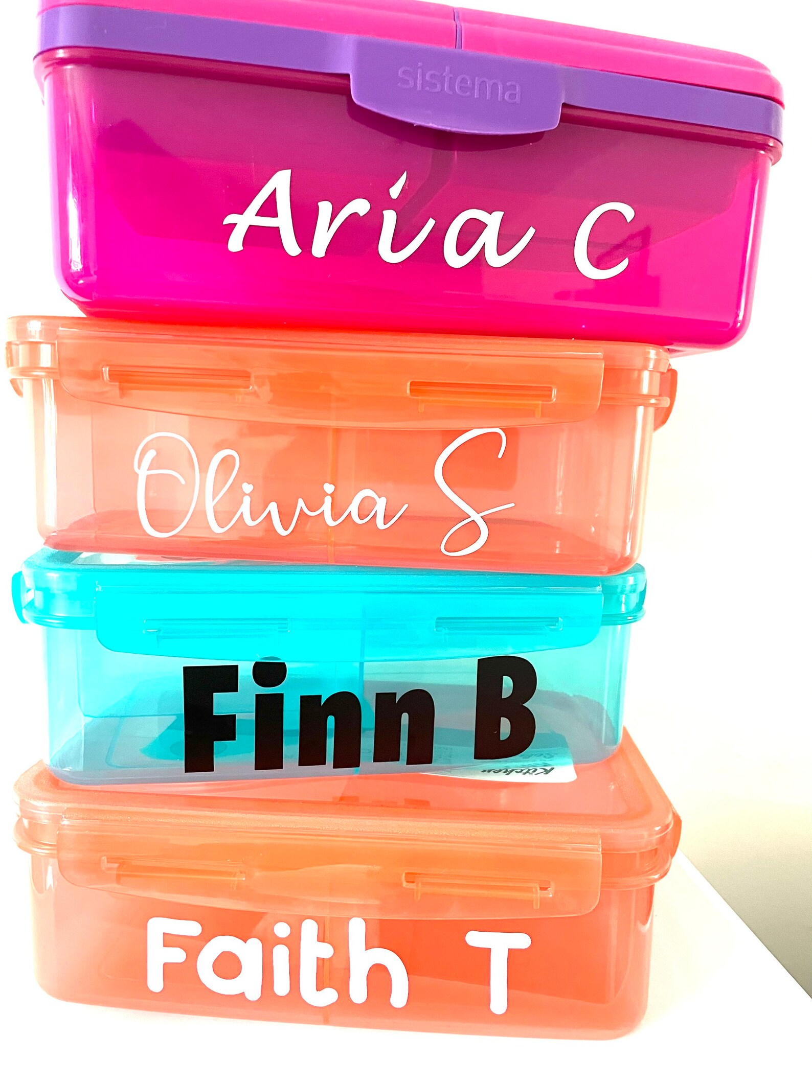 2 x Personalised School Lunch Box Vinyl Labels / Stickers | Etsy