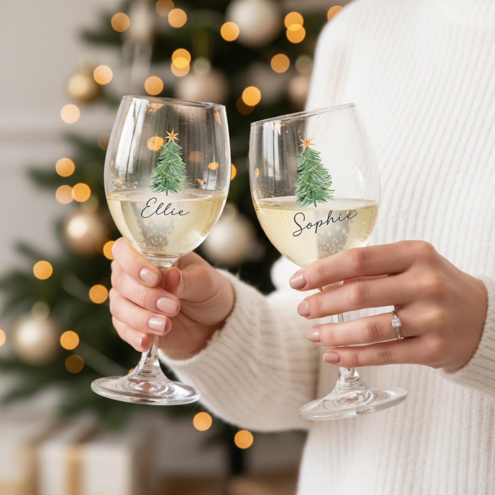 Personalised Christmas Tableware Glasses, Christmas Wine Glass ...