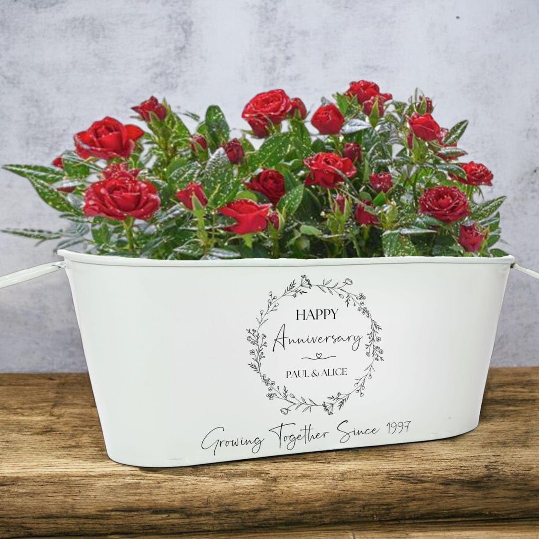 Gift for Anniversary, Anniversary Planter, Personalised Plant Pot ...