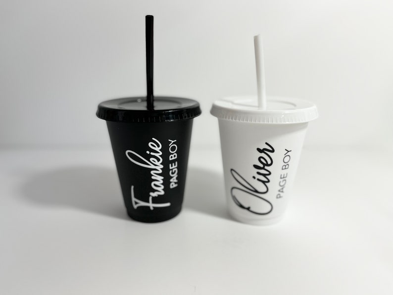 Personalised Page Boy Kids Cold Cup With Straw Page Boy Gift - Etsy